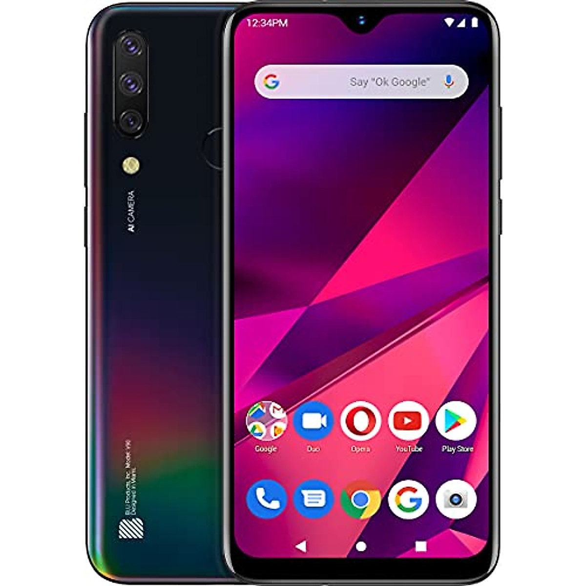 BLU V90 V0550WW 64GB Dual SIM GSM Unlocked Android Smartphone - Black