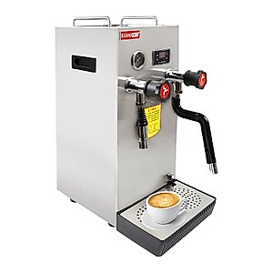 Commercial Milk Frother, 8L Multi-Purpose Full-Automatic Steam Boiling Water Frothing Machine, LCD Display Steam Milk Foam Machine, Electric Milk Foam Maker for Tea Coffee Shop Dessert Shop Hotel Milk