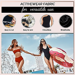 Nylon Spandex Fabric | Shiny | Swimwear Fabric | Tricot Milliskin | 60" Wide | 4-Way Stretch, 20% Spandex | Sportswear, Activewear (Royal Blue - Shiny, 1 Yard)