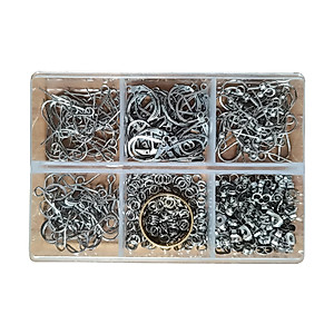 Stainless Steel Earring Hooks - 420 pcs Hypoallergenic Earring Making findings Parts Jewelry DIY Supplies Kits, with Earring Backs stoppers & Jump Ring