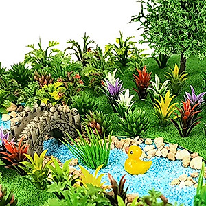 91pcs Model Trees Mixed Miniature Trees Model Train Scenery Fairy Garden Trees Diorama Trees Artificial Wargame Trees Model Railroad Scenery Diorama Supplies for DIY Scenery Landscape