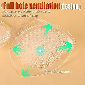Silicone Bra Inserts, Bra Inserts Silicone Bra Push Up Premium Silicone Breast Lift Enhancers Semi-Adhesive Breast Lift Enhancers Pads Push Up Cup V-Shaped, Reusable, Breathable, Clear for A/B/C Cup