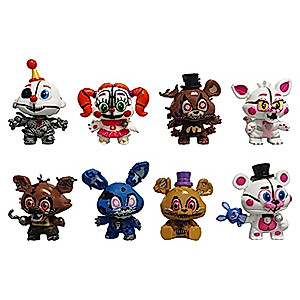 OULUN Birthday Party Cake Toppers For Five Nights at Freddy's, Kids Birthday Party Cake Decorating Supplies（8pcs）