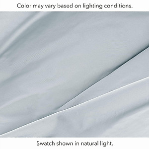 Nate Home by Nate Berkus 200TC 2-Piece Cotton Percale Duvet Cover | Crisp, Cool, Breathable Bedding Set from mDesign - Twin Size - 1 Duvet Cover/1 Pillow Sham, Heron (Light Blue)