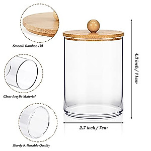 SGHUO 3 Pack 10oz Acrylic Qtip Holder Dispenser