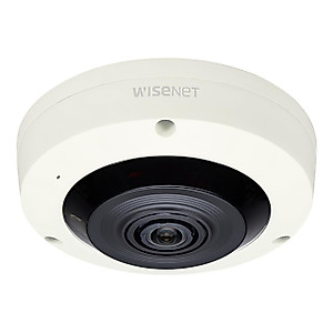 Hanwha Techwin XNF-8010R X-Series 6MP sensor 360° Indoor Fisheye Camera, 1/1.8" CMOS, 2048x2048 Resolution, 1.6mm (192°x192°) Lens w/Simple Focus, WDR 120dB @30fps, PoE or 12VDC