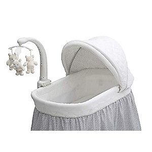 Delta Children Smooth Glide Bassinet, Silver Linings