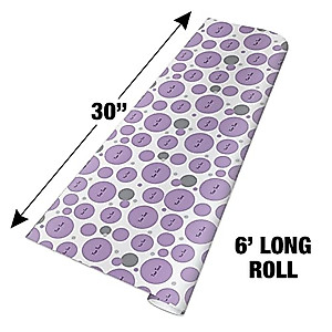 GRAPHICS & MORE Personalized Custom Purple Lavender Background Any Occasion 1 Line Sprinkle Font Gift Wrap Wrapping Paper Roll