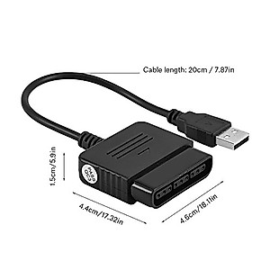 Tihebeyan Controller Adapter, PS2 to PS3 Controller Adapter for Sony PS2 Controller to USB Adapter Converter for PS3 & PC