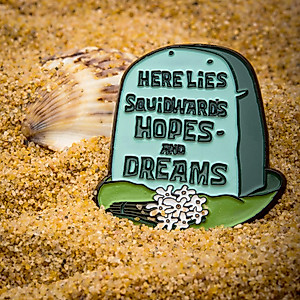 Nickelodeon Spongebob Squarepants, Here Lies Squidward's Hopes and Dreams Enamel Pin