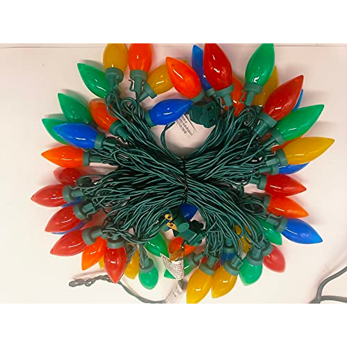 FY LTD C9 Christmas Lights 50 LED Indoor and Outdoor Decoration 34.4 feet Christmas Tree Courtyard Garden Decoration