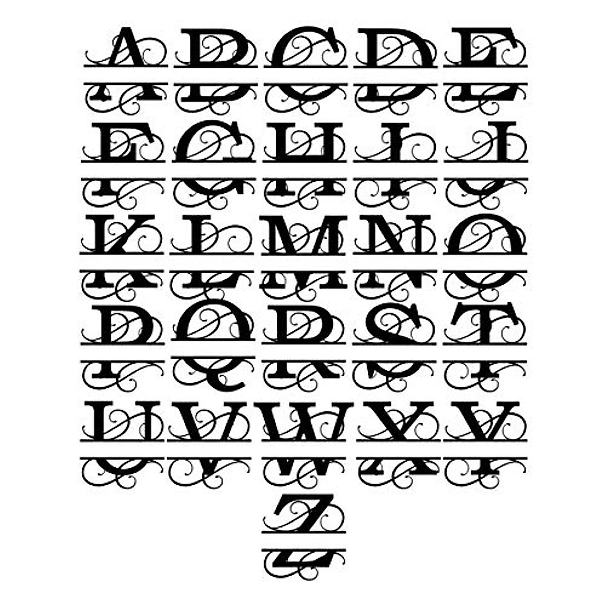 Custom Metal Signs | Personalized Metal Name Sign | Steel Monogram Sign | Outdoor Family Sign | Family Name Sign | Split Letter Monogram Metal Sign | Personalized Last Name Sign