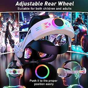 BROKELIT RGB Head Strap with Battery for Meta Quest 3S/Quest 3, 12000mAh Battery Pack for Extended 8H of Playtime, Fast Charging VR Power, Adjustable Elite Strap Enhanced Support and Balance in VR