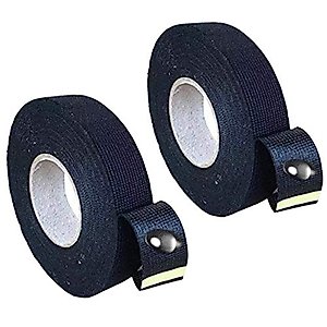 Seigun,Wire Harness Automotive Cloth Tape, Black Wire Loom Harness Tape,High Temp Wire Harness Wrapping Tape,Noise Damping Heat Proof,Felt Tape (19MM × 15M)（2pack）
