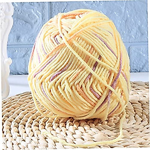 EXCEART Yarn for Knitting White Yarn Knitting Accessories Doll Roving Textured Yarn Coarse Wool Cotton Ball Crochet Yarn Cotton Yarn Cone Chunky Yarn Acrylic Yarn Knitting Yarn Soft
