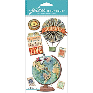 Jolee's Boutique Dimensional Stickers, Map Medallions