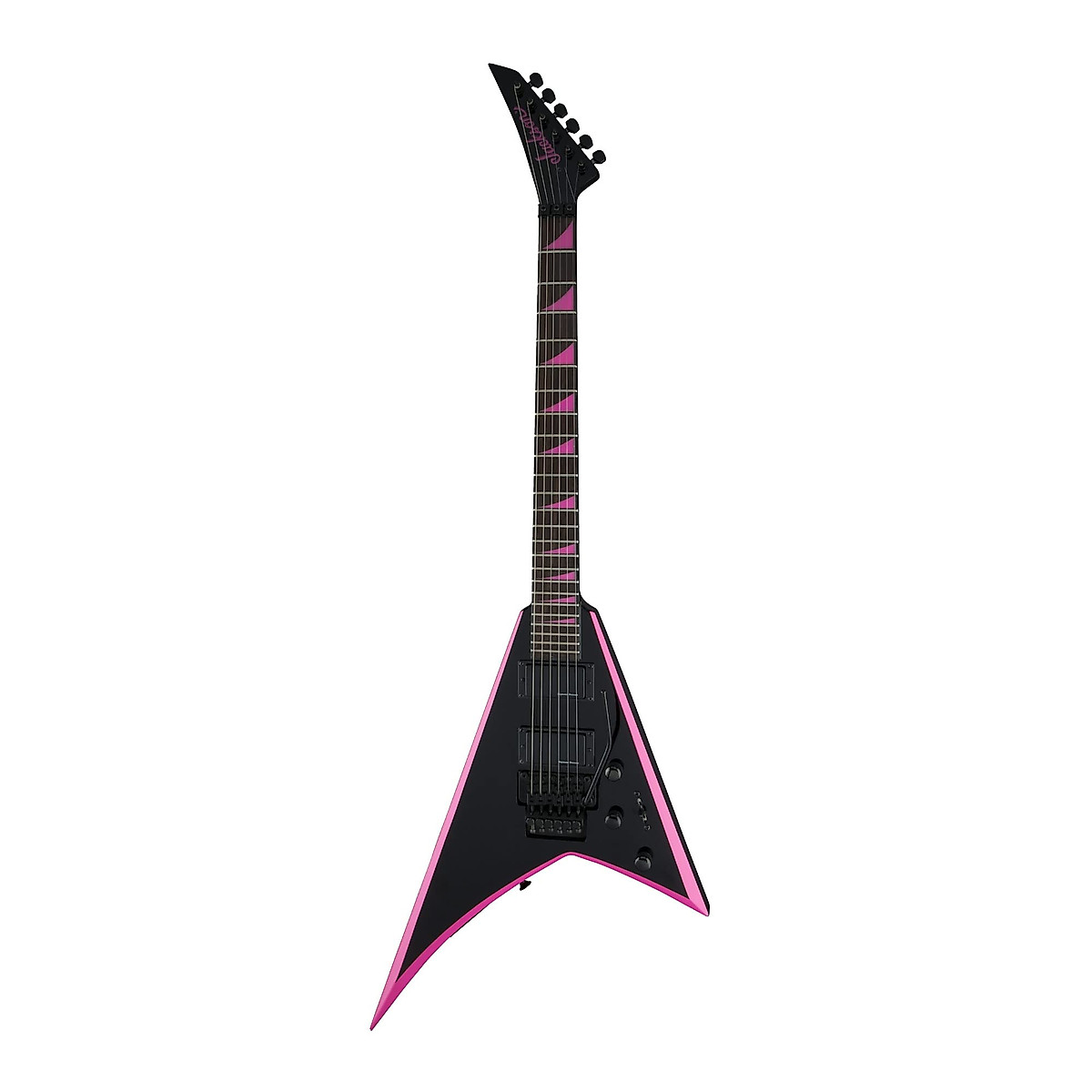 Jackson X Series Rhoads RRX24 - Black with Neon Pink Bevels