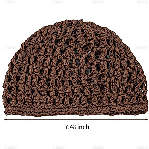 AUEAR, Hair Nets Cap Sleeping Hairnet Snoods Wrap Bonnets Long Straight Curl Wig Head Protector Mesh Wrapping Crochet Wave Cook Hats Bun Lift Strap Weaving Sew For Women Ballet (5 Pack, Multi)