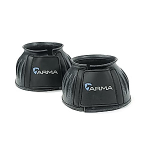 Shires ARMA Over Reach Horse Bell Boots (Black, X-Full)