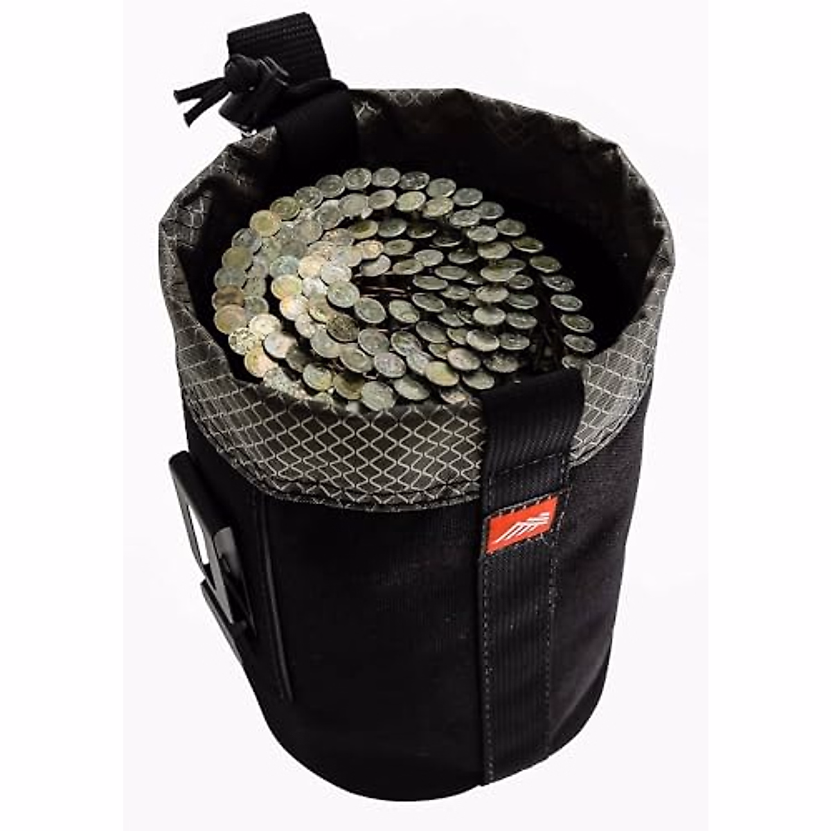 Diamondback DB Sax2 Tool Pouch with Belt Clip - Modular Clip On Tool Pouch for Belts, Vests, and Panels - Ideal Carpenter and Electrician Pouch for Nails, Screws & Fasteners (Black)