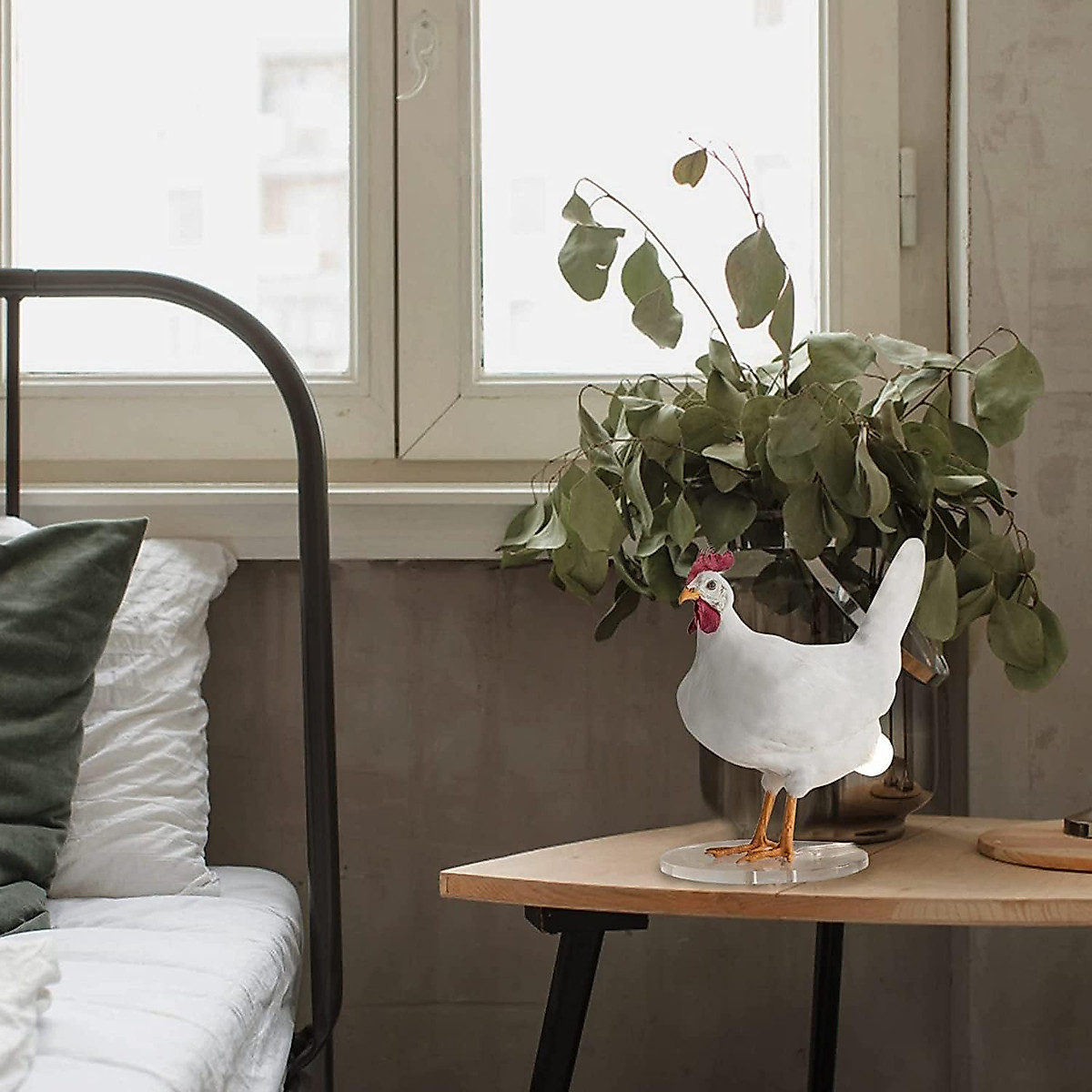 RQPQBO 2023 New Chicken Lamp with Egg in Butt Funky LED Chicken Egg Lamp Resin Chicken Lights Table Decor Funny Chicken Desk Lamp Lifelike Unique Lamps for Home Bedroom Living Room Decor (A)