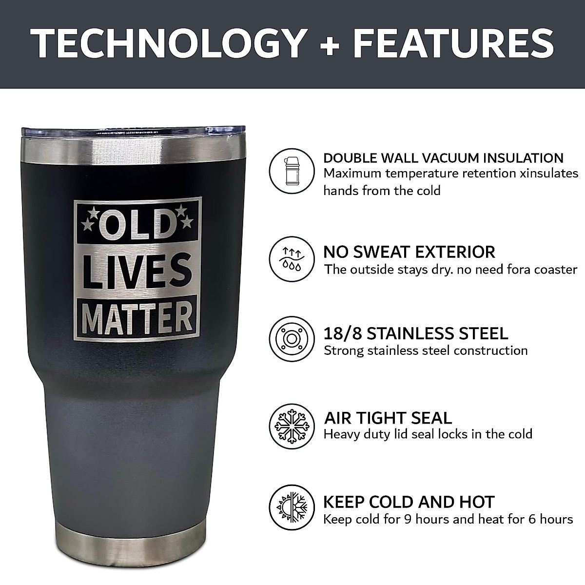 Old Lives Matter, 30 oz, Old Lives Still Matter Gifts For Men,Beer Gifts For Men Birthday,Funny Retirement Gifts for Men,Old Lives Still Matter Gifts, Senior Citizen Gifts, Funny Gifts for Grandpa