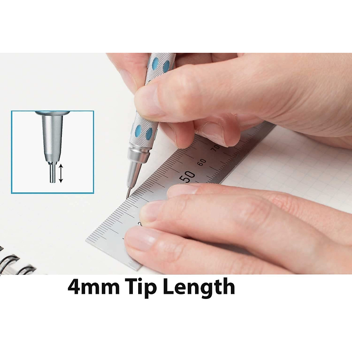 Pentel GraphGear 1000 Automatic Drafting Pencil - Metal Mechanical Pencils 0.5 and 0.7mm with Refill Leads