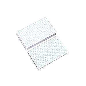 Home Advantage Double Sided Quadrille Grid Index Cards, Graph Ruled (3-x-5-inch)