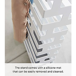 Yamazaki Home Storage for Umbrellas & Walking Canes | Steel | Umbrella Stand, One Size, White