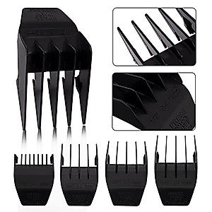 Professional Peanut Clipper Guards for Wahl Peanut – from 1/8 Inch to 1/2 Inch, Fits for Wahl Peanut, Black-4PCS