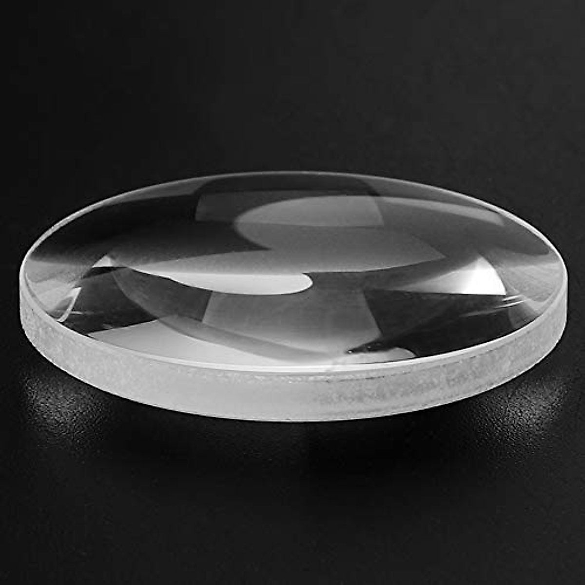 yangsense Double Convex Lens, 30mm Diameter Optical Glass Convex Lens, 2.5 X Magnifying Factor for DIY Magnifying Lens Physical Optics Experiment Lens Physics Classrooms