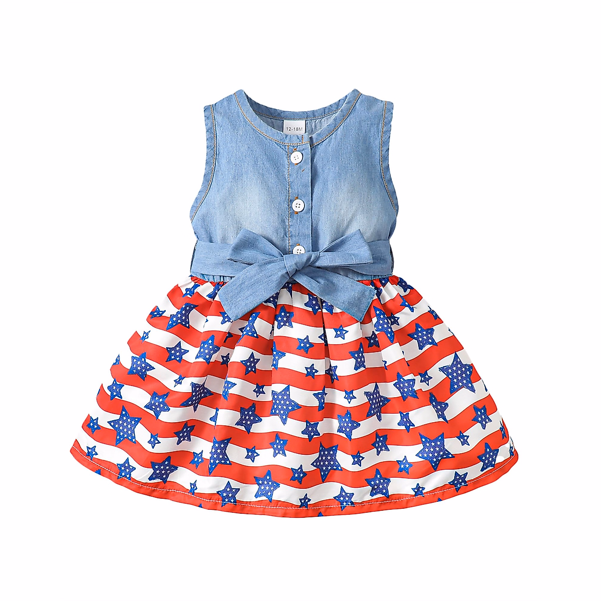 18 Months Girl Clothes Toddler Baby Girl Dress Denim Sunflower Short Sleeve Dress Jean Sundress Skirt Summer Dresses 18-24 Months Girl Clothing