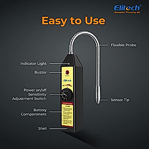 Elitech WJL-6000 Freon Leak Detector Halogen Gas Tester HVAC Refrigerant AC Sniffer R22 R410A R134A