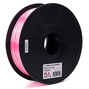 Micro Center Inland Pink Silk PLA 3D Printer Filament, Pink Shiny 3D Printing Filament 1.75mm, Dimensional Accuracy +/- 0.03 mm - 1 kg Spool (2.2 lbs), Clog Free Colorful Filaments