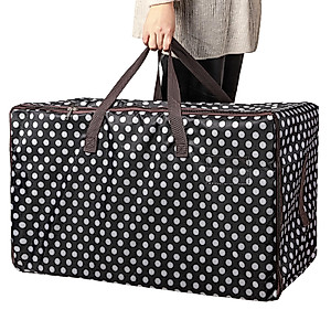 Yopay 3 Pack Extra Large Moving Bags, Heavy Duty Packing Tote Bags for Moving, Waterproof Strong Handle Zipper Clothes Storage Containers Bins for Camping and Travel, 28" L X 14" H X 16" D