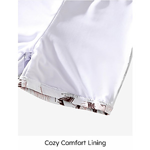 PATPAT Matching Swimsuits for Family Hawaiian Tropical Coconut Palm Leaf Print Father Son Matching Swim Trunks Matching Hawaiian Swimsuits for Couples Beach Men and Women Swimwear Shorts for Men L