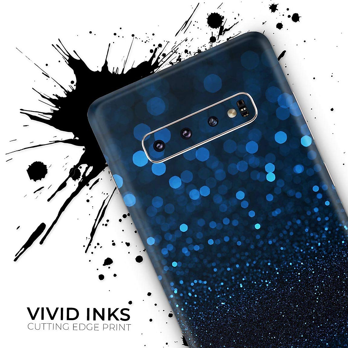 DesignSkinz 50 Shades of Unflocused Blue - Protective Vinyl Decal Wrap Skin Cover Compatible with The Samsung Galaxy S20 (Full-Body, Screen Trim & Back Glass Skin)
