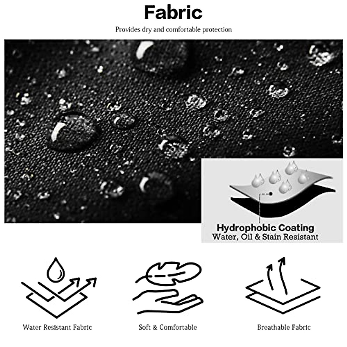 AEKTBY Adjustable Water drop Resistant Apron with 3 Pockets, Kitchen Cooking & Grilling Aprons for Women Men Chef (Black)