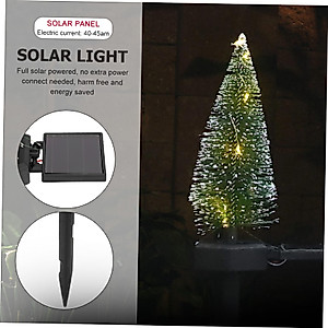 NOLITOY Tree Solar Lights Lighted Christmas Garden Solar Stake Decor Light Solar Tree Lamp Christmas Light Solar Decoration Tree Lights Outdoor Garden Decor Christmas Tree Pc Ground Plug