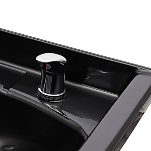 Shampoo Bowl For Salon, Wall Mounted Backwash ABS Salon Spa Barber Equipment With Spray Head, Professional Salon Spa Beauty Brushed Sink 9.84" in Depth, Portable Shampoo Bowl for Hair Stylists