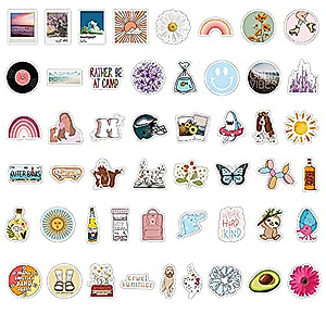 Stickers for Water Bottles,100PCS VSCO Vinyl Waterproof Stickers Cute Aesthetic Stickers, Laptop Water Bottles Skateboard Phone Stickers for Teens Girls Kids