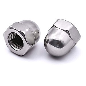 M3-0.5 Metric Acorn Cap Nuts Dome Head Nuts, 304 Stainless Steel 18-8, Plain Finish,Hex Acorn Cap,Nuts Decorative Nut Caps (100 Pcs)
