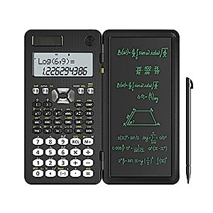 NEWYES Scientific Calculators with Writing Tablet, Upgraded 991MS Solar Energy LCD Science Calculator Notepad with 349 Function, Professional Foldable Calculator for Students, School and College