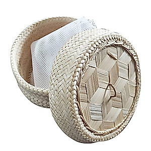Heavens Tvcz Bamboo Rice Steamer Basket with Lid Sticky Rice Cooker Thai Home Electric Cooker Food Safe Free Cloth 1 piece