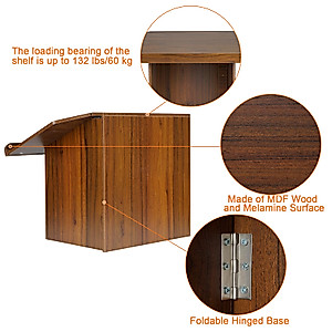 foriy Foldable Desktop Lectern Tabletop Podium Portable Lectern Book Stand Presentation Podium for Churches Restaurants Classrooms Conference Room 26.7''L x 15''W x 18.5''H