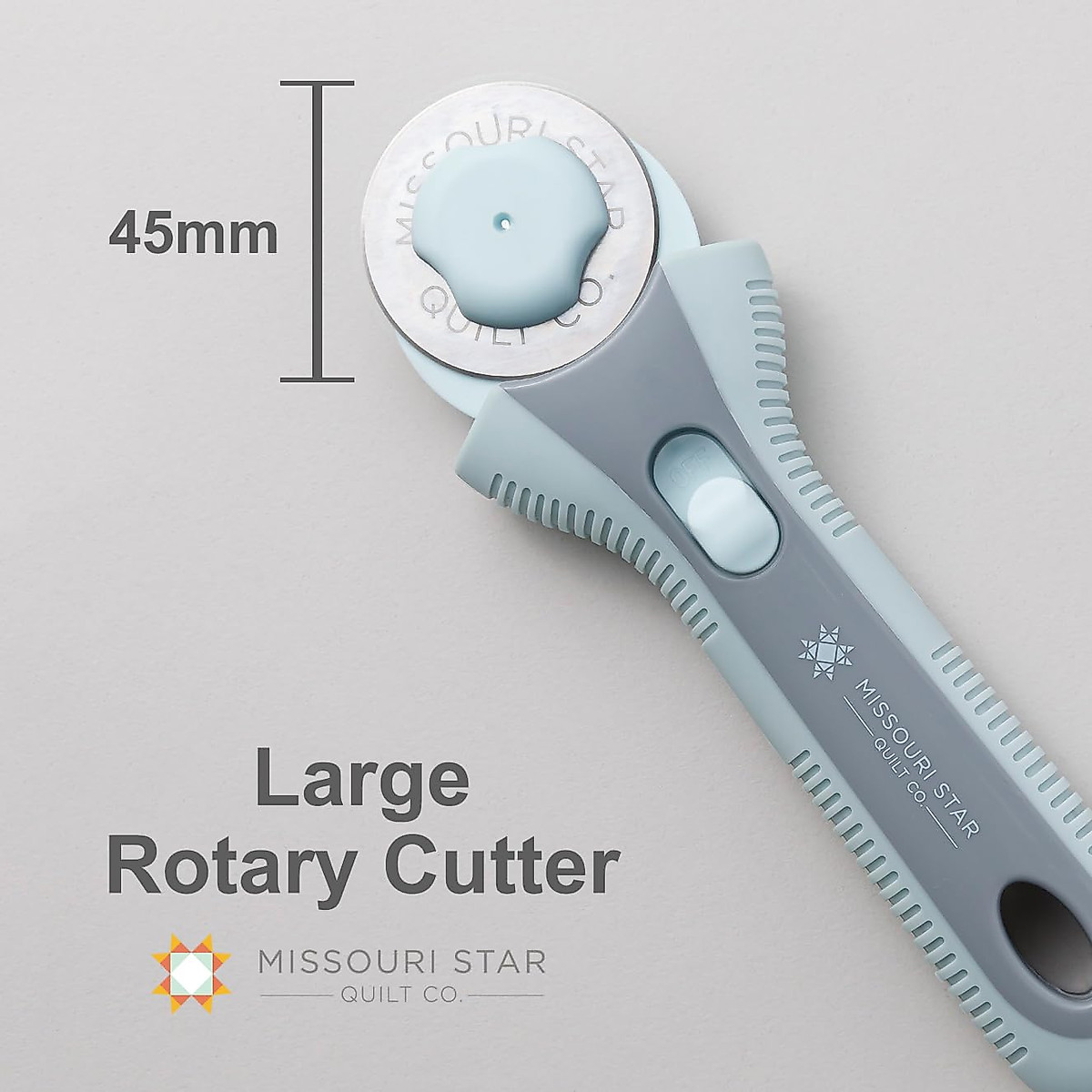 Missouri Start Rotary Cutter, 45mm Blade, Rolling Cutter Tool for Quilt Appliques and Cutting Fabrics, Essential Quilting and Sewing Supplies for DIY Craft Projects