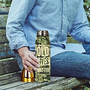 Limima Gift for Old Men, Old Lives Matter Bullet Tumbler, Birthday - Retirement - Fathers day Gift for Old Men, Valentine Gift for Grandpa - Dad - Husband, 60th - 70th - 80th Birthday Gift for Old Men