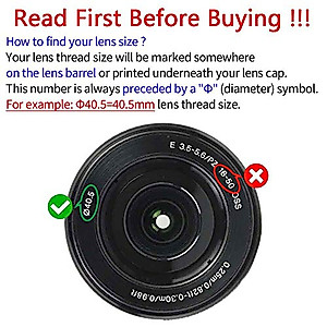 40.5mm Snap-on Lens Cap Cover with Keeper for Sony E-Mount 16-50mm F3.5-5.6 Lens for Sony Alpha a6600 a6500 a6400 a6300 a6100 a6000 a5100 a5000 Camera, ULBTER Lens Cap & Lens Cover Leash -2 Pack