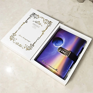 Shengsheng Journal Password Notebook A5 Diary with Digital Lock for Girls and Woman Locking Journals for Birthday Gift,Writing Diary (Color : Ff)