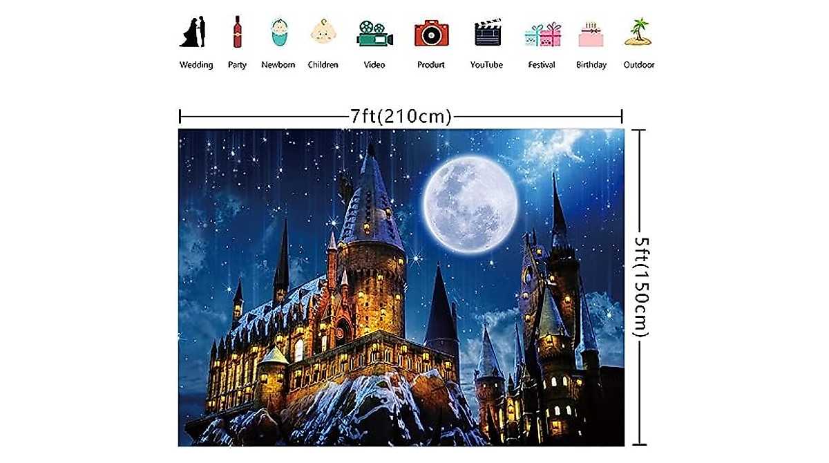 Magic Castle Backdrop | Wizard School Party Decor